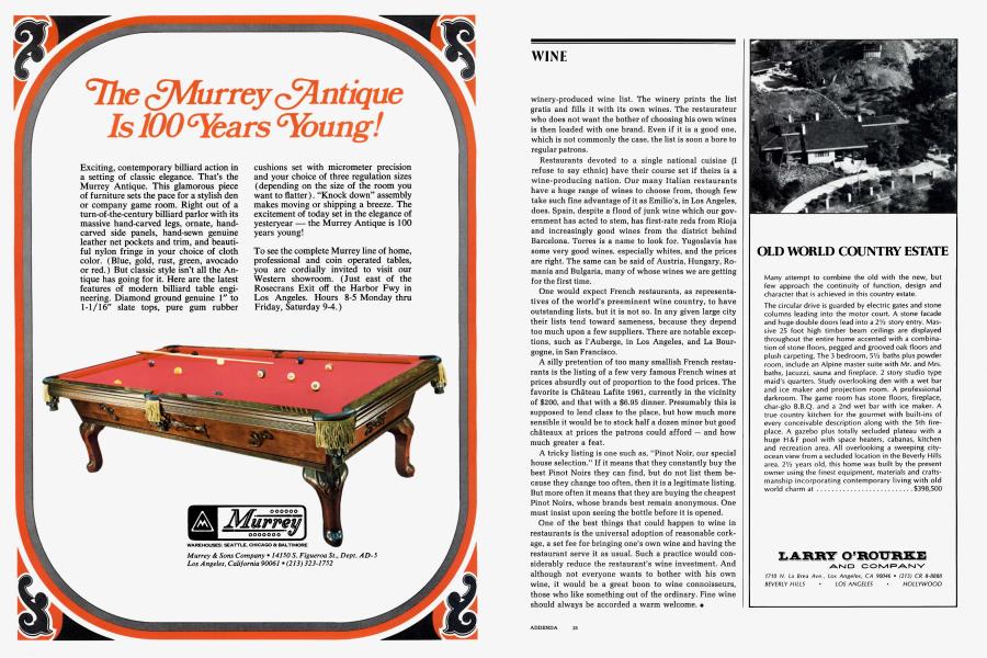 LARRY O'ROURKE AND COMPANY | Architectural Digest | MAY/JUNE 1974