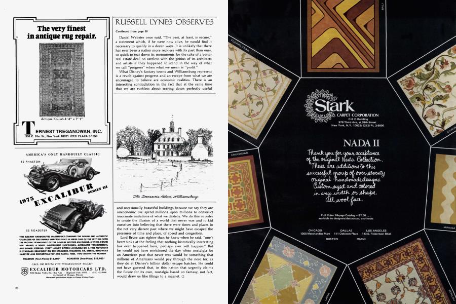 Stark CARPET CORPORATION | Architectural Digest | MARCH/APRIL 1975