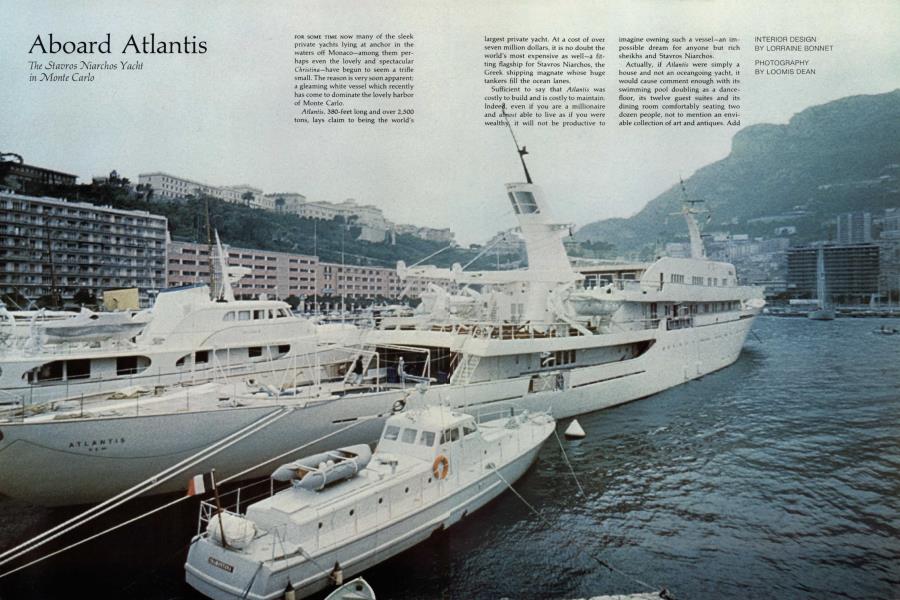 Aboard Atlantis | Architectural Digest | MAY/JUNE 1975