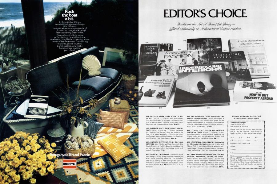 EDITOR'S CHOICE | Architectural Digest | JULY / AUGUST 1975