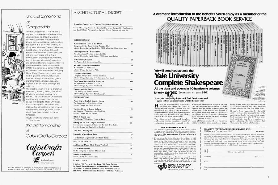 QUALITY PAPERBACK BOOK SERVICE | Architectural Digest | SEPTEMBER ...