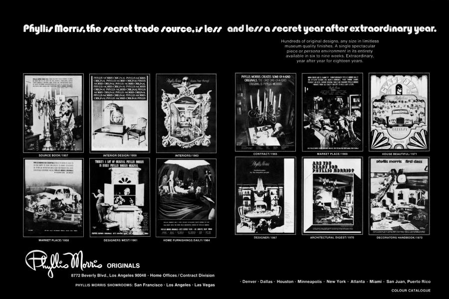 Phyllis Morris | Architectural Digest | SEPTEMBER/OCTOBER 1975