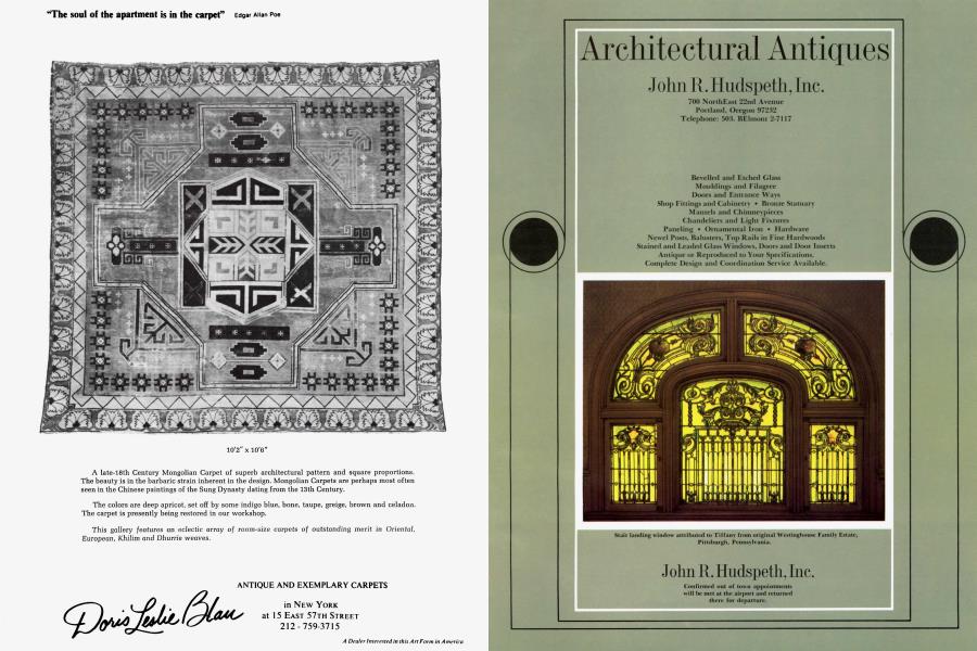 Architectural Antiques | Architectural Digest | SEPTEMBER/OCTOBER 1975