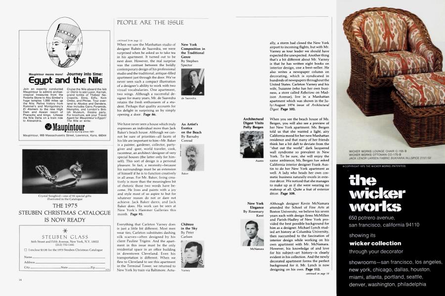 the wicker works | Architectural Digest | NOVEMBER/DECEMBER 1975