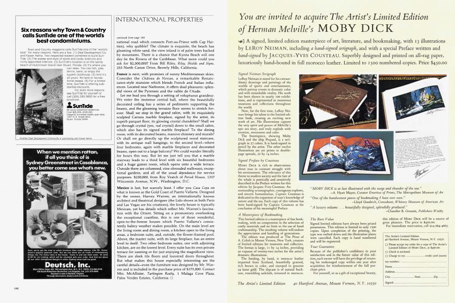 MOBY DICK | Architectural Digest | NOVEMBER/DECEMBER 1975