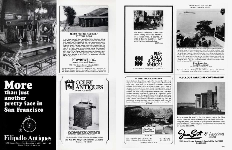 RILEY SHIELDS & STYNE REALTORS | Architectural Digest | MAY/JUNE 1976