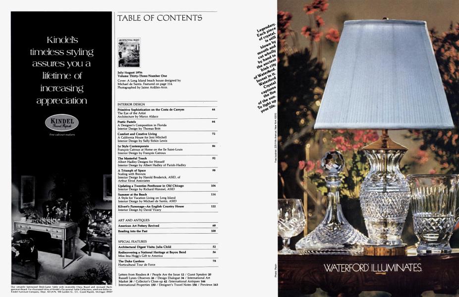 KINDEL | Architectural Digest | JULY 1976