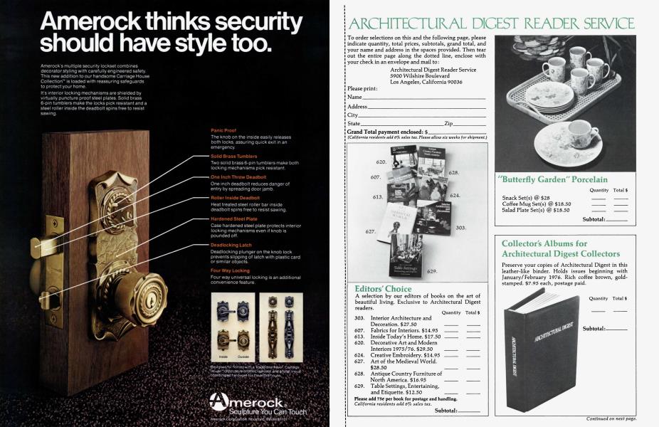 Amerock | Architectural Digest | JULY 1976