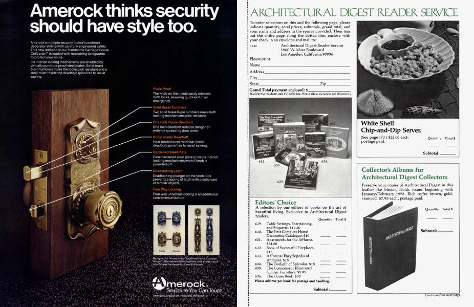 Amerock® | Architectural Digest | SEPTEMBER/OCTOBER 1976