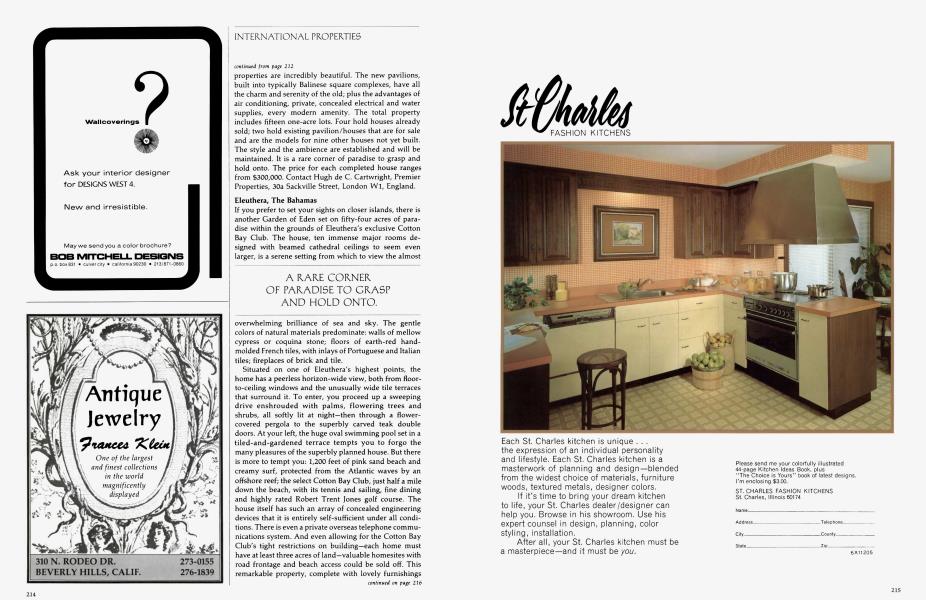 BOB MITCHELL DESIGNS | Architectural Digest | NOVEMBER/DECEMBER 1976