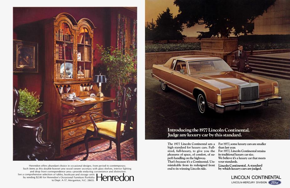 Henredon | Architectural Digest | JANUARY/FEBRUARY 1977