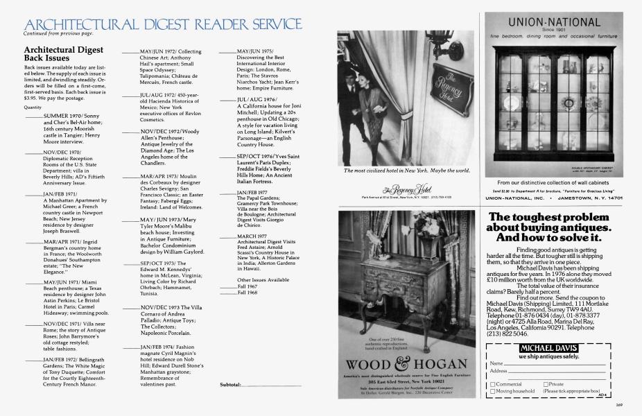 UNION-NATIONAL | Architectural Digest | APRIL 1977