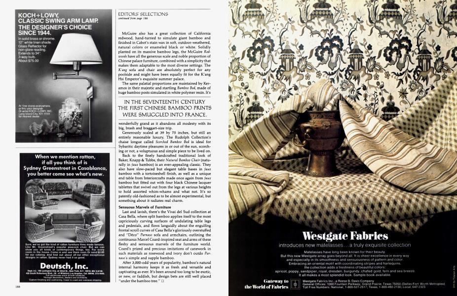 Deutsch, Inc. | Architectural Digest | MAY/JUNE 1977