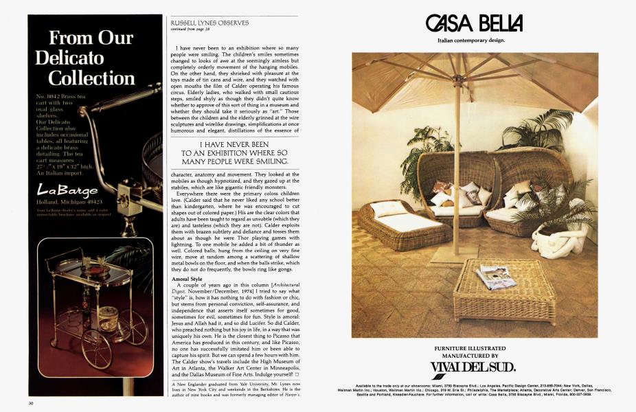 CASA BELLA | Architectural Digest | MAY/JUNE 1977