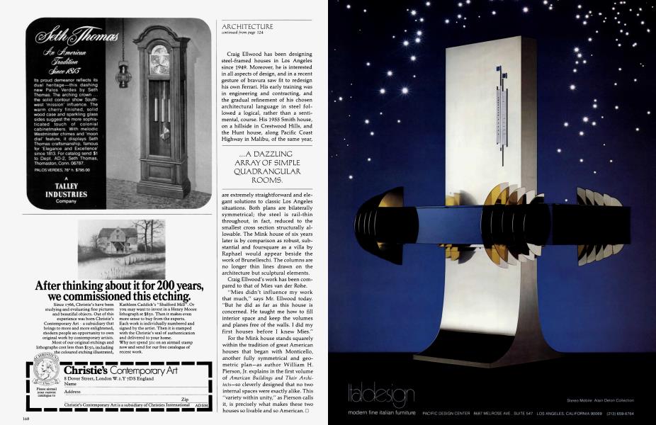 Christie's Contemporary Art | Architectural Digest | NOVEMBER 1977