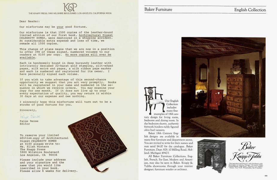 THE KNAPP PRESS | Architectural Digest | APRIL 1978
