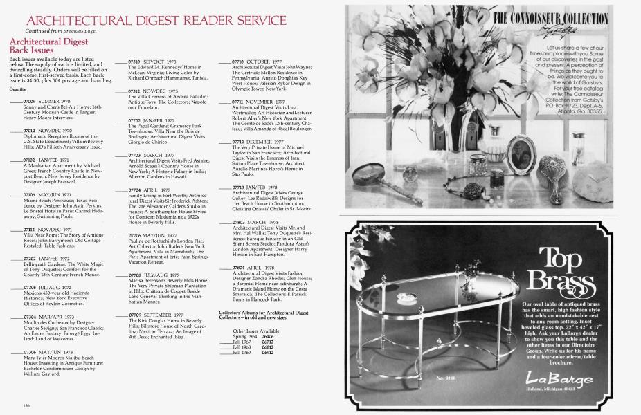 THE CONNOISSEUR COLLECTION | Architectural Digest | MAY 1978