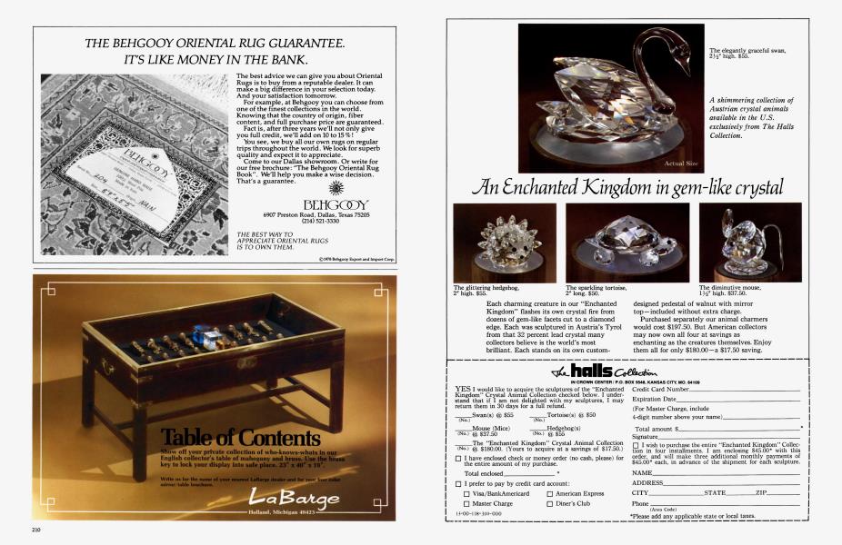 La Barge | Architectural Digest | NOVEMBER 1978