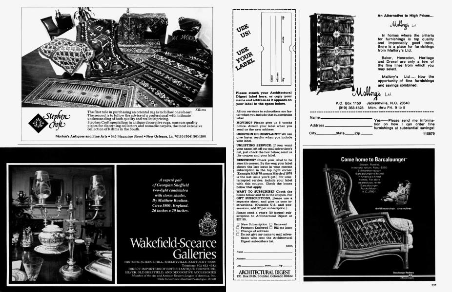Stephen Croft | Architectural Digest | NOVEMBER 1978