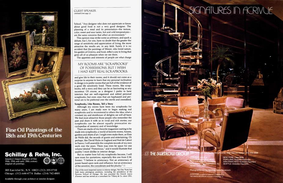 THE SWEDLOW GROUP | Architectural Digest | JANUARY/FEBRUARY 1979