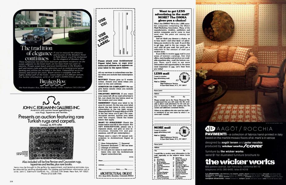 ARCHITECTURAL DIGEST | Architectural Digest | OCTOBER 1979