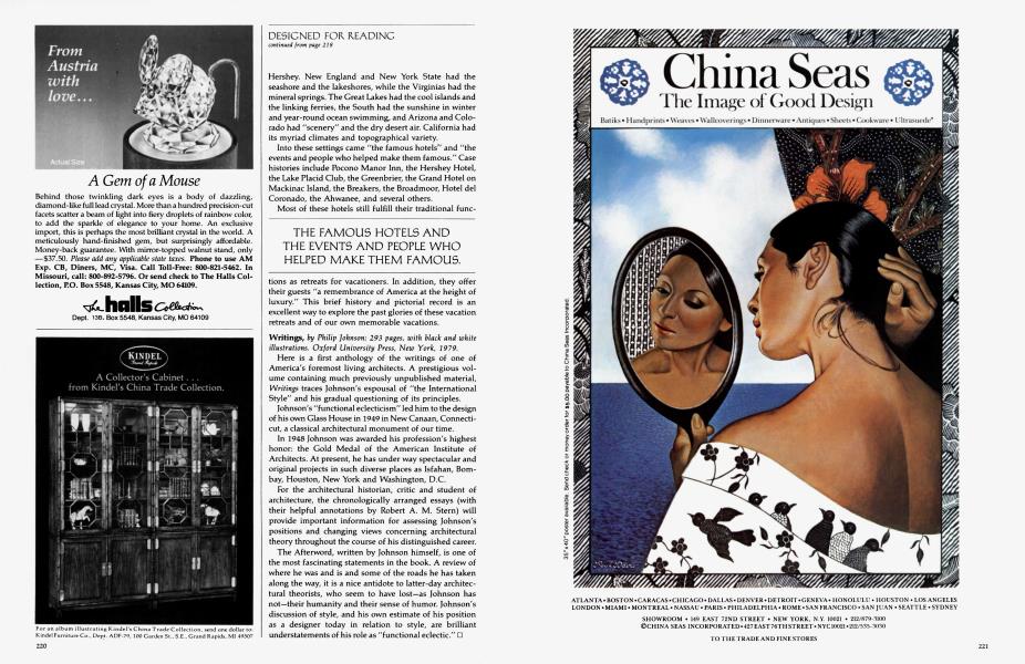 Kindel | Architectural Digest | OCTOBER 1979