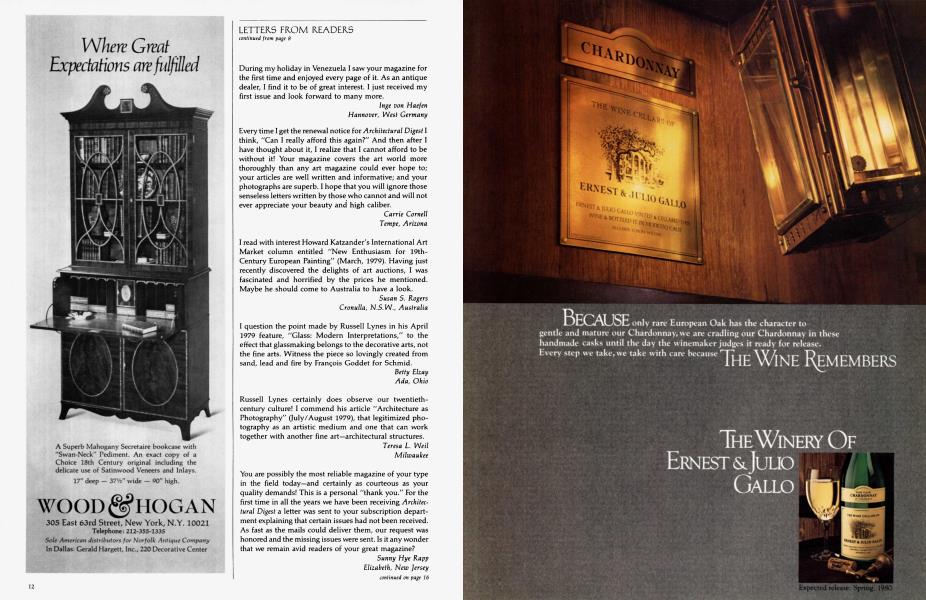 THE WINERY OF ERNEST & JULIO GALLO | Architectural Digest | OCTOBER 1979