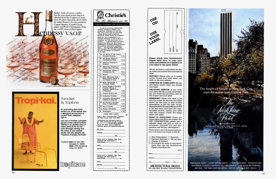 Christie's | Architectural Digest | DECEMBER 1979