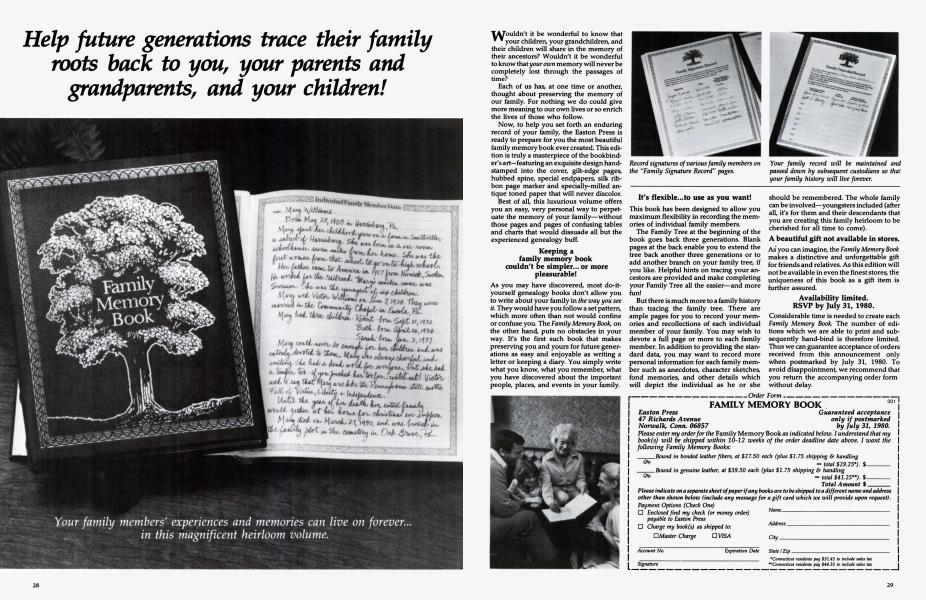 Family Memory Book | Architectural Digest | JULY/AUGUST 1980