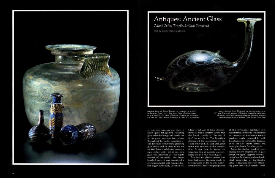 Antiques: Ancient Glass | Architectural Digest | JULY/AUGUST 1980