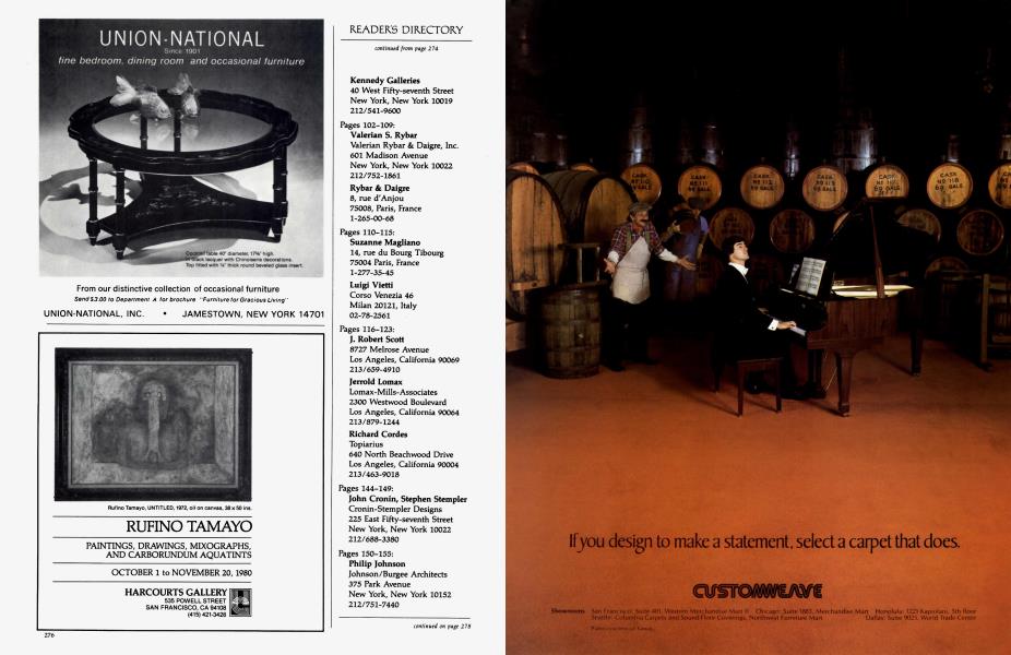 UNION-NATIONAL | Architectural Digest | NOVEMBER 1980