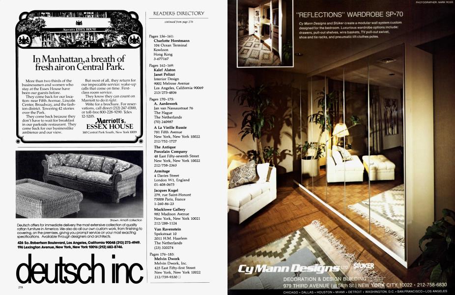 Cy Mann Designs LTD. | Architectural Digest | NOVEMBER 1980