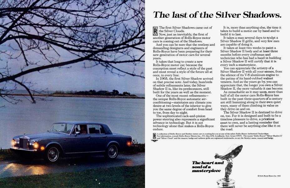 The last of the Silver Shadows. | Architectural Digest | FEBRUARY 1981