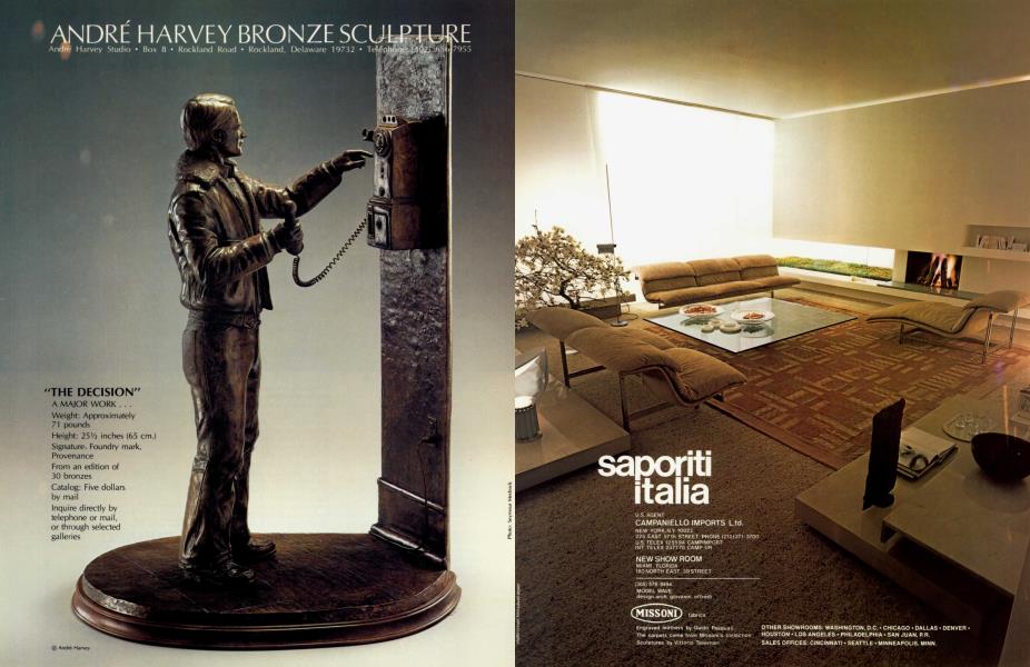 ANDRÉ HARVEY BRONZE SCULPTURE | Architectural Digest | FEBRUARY 1981