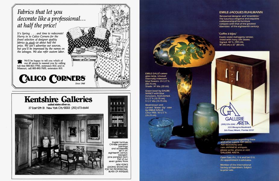 GALLERIE ARETA | Architectural Digest | MARCH 1981