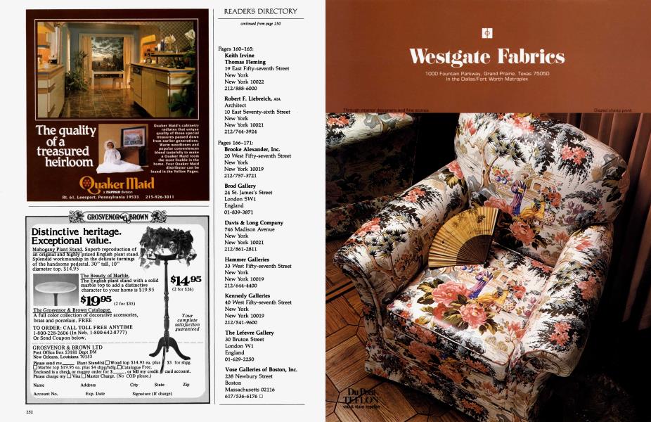 Quaker Maid | Architectural Digest | MARCH 1981