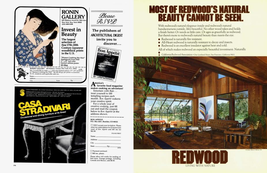 RONIN GALLERY | Architectural Digest | APRIL 1981