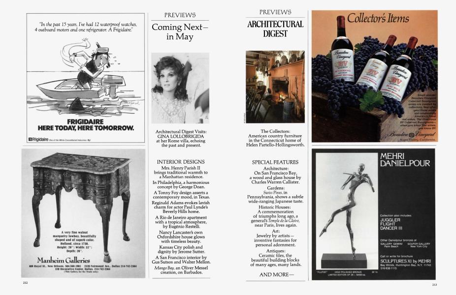 PREVIEWS | Architectural Digest | APRIL 1981