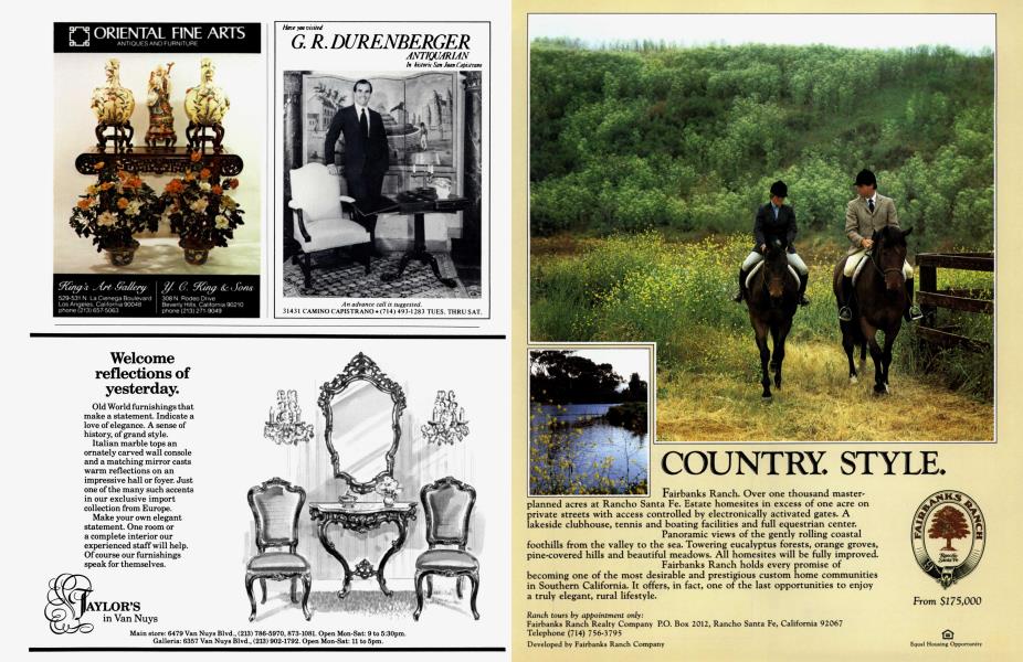 COUNTRY. STYLE. | Architectural Digest | APRIL 1981