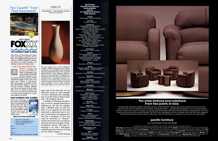 pacific furniture | Architectural Digest | MAY 1981
