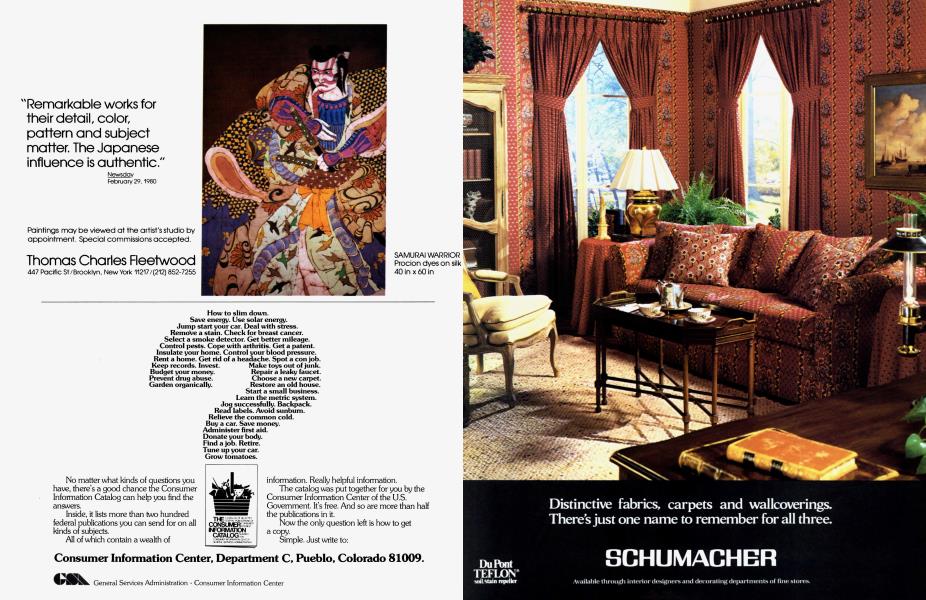 SCHUMACHER | Architectural Digest | MAY 1981