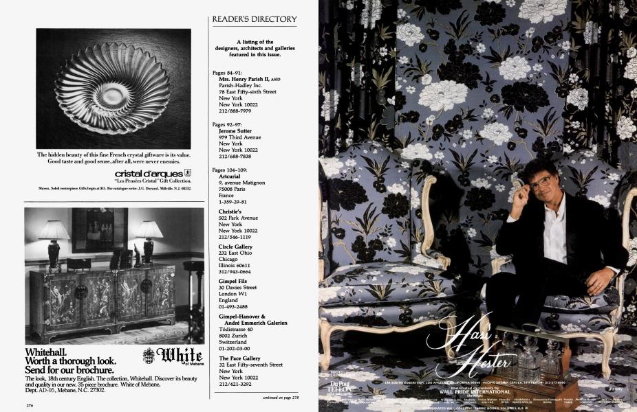 READER'S DIRECTORY | Architectural Digest | MAY 1981