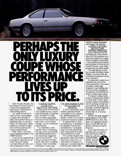 THE ULTIMATE DRIVING MACHINE. | Architectural Digest | MAY 1981