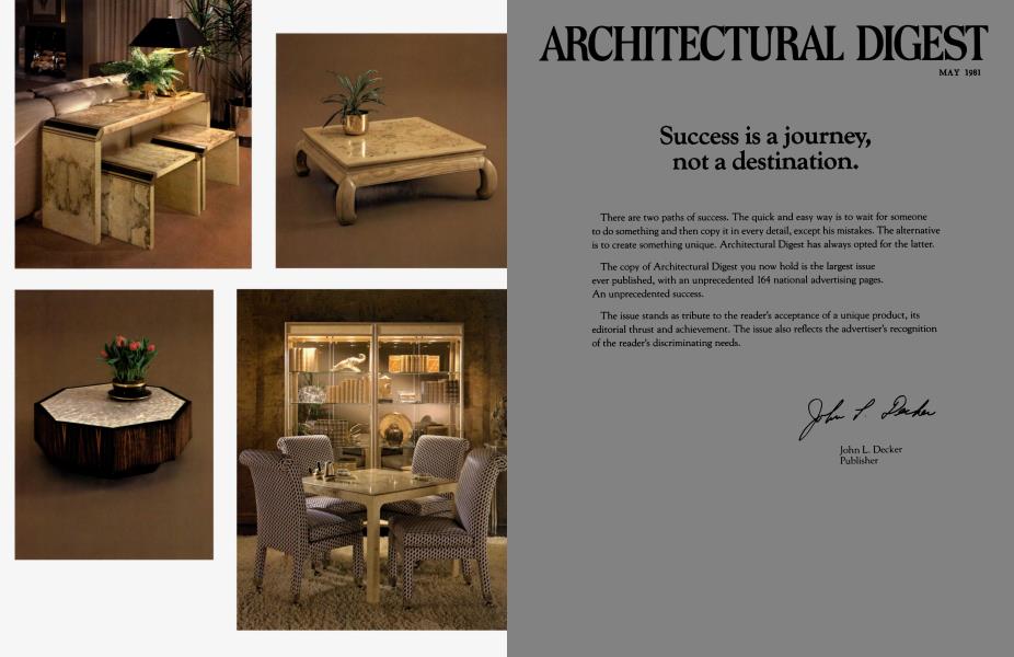 ARCHITECTURAL DIGEST | Architectural Digest | MAY 1981