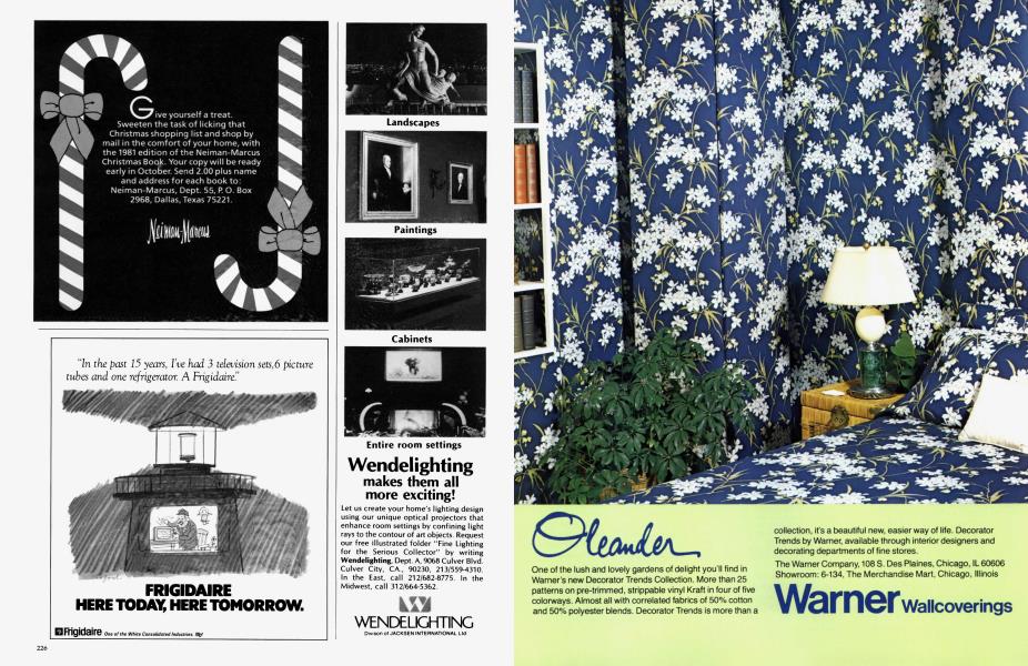 WENDELIGHTING | Architectural Digest | SEPTEMBER 1981