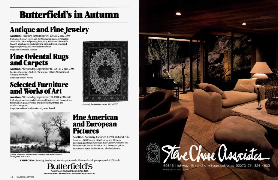 Butterfield's | Architectural Digest | SEPTEMBER 1981