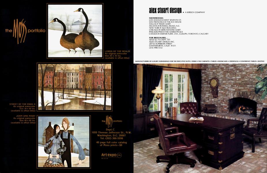 alex stuart design. | Architectural Digest | SEPTEMBER 1981