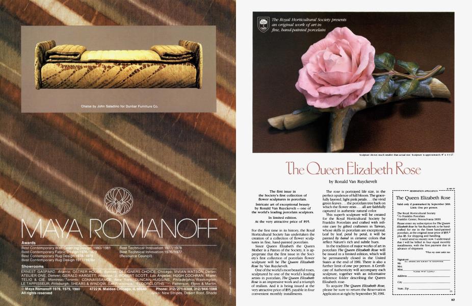 MAYA ROMANOFF | Architectural Digest | SEPTEMBER 1981