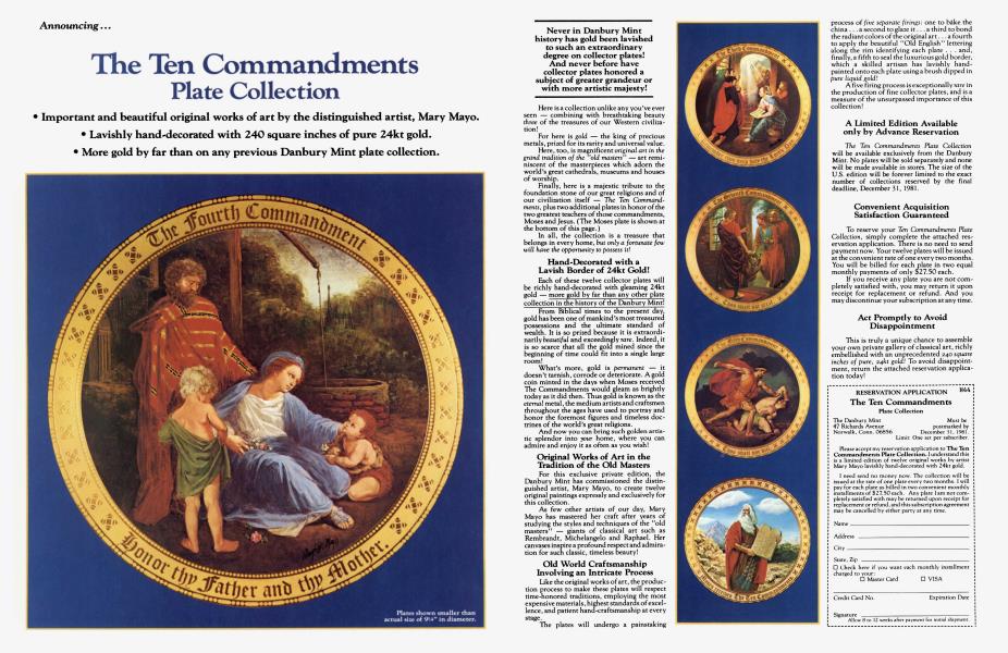 The Ten Commandments Plate Collection | Architectural Digest | OCTOBER 1981