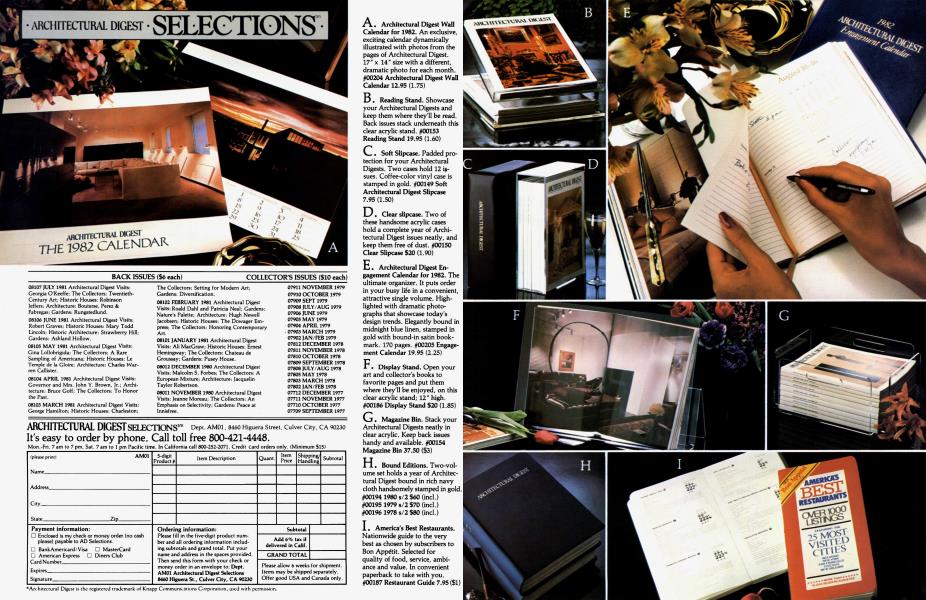 ARCHITECTURAL DIGEST SELECTIONS™ | Architectural Digest | OCTOBER 1981